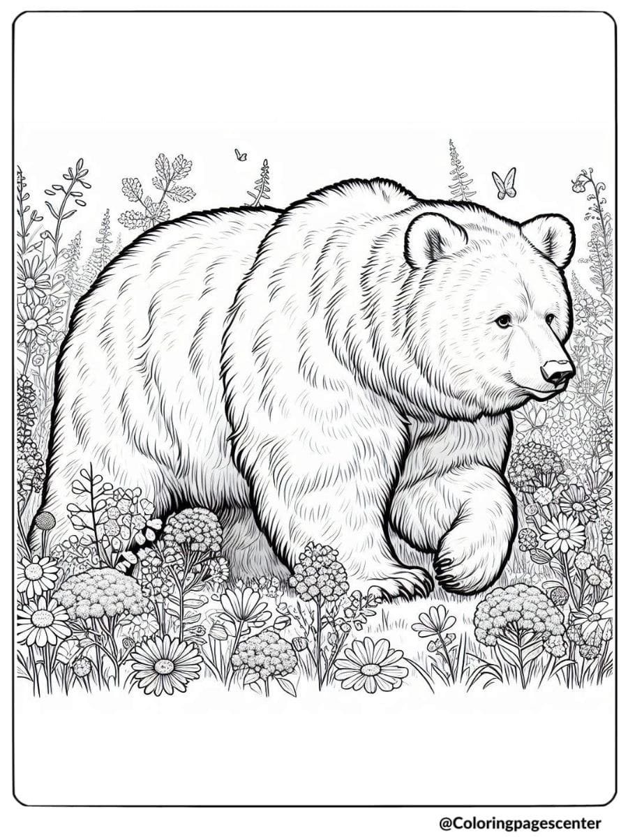 Realistic Bear Clipartmag Drawing Coloring Sketch Coloring Page